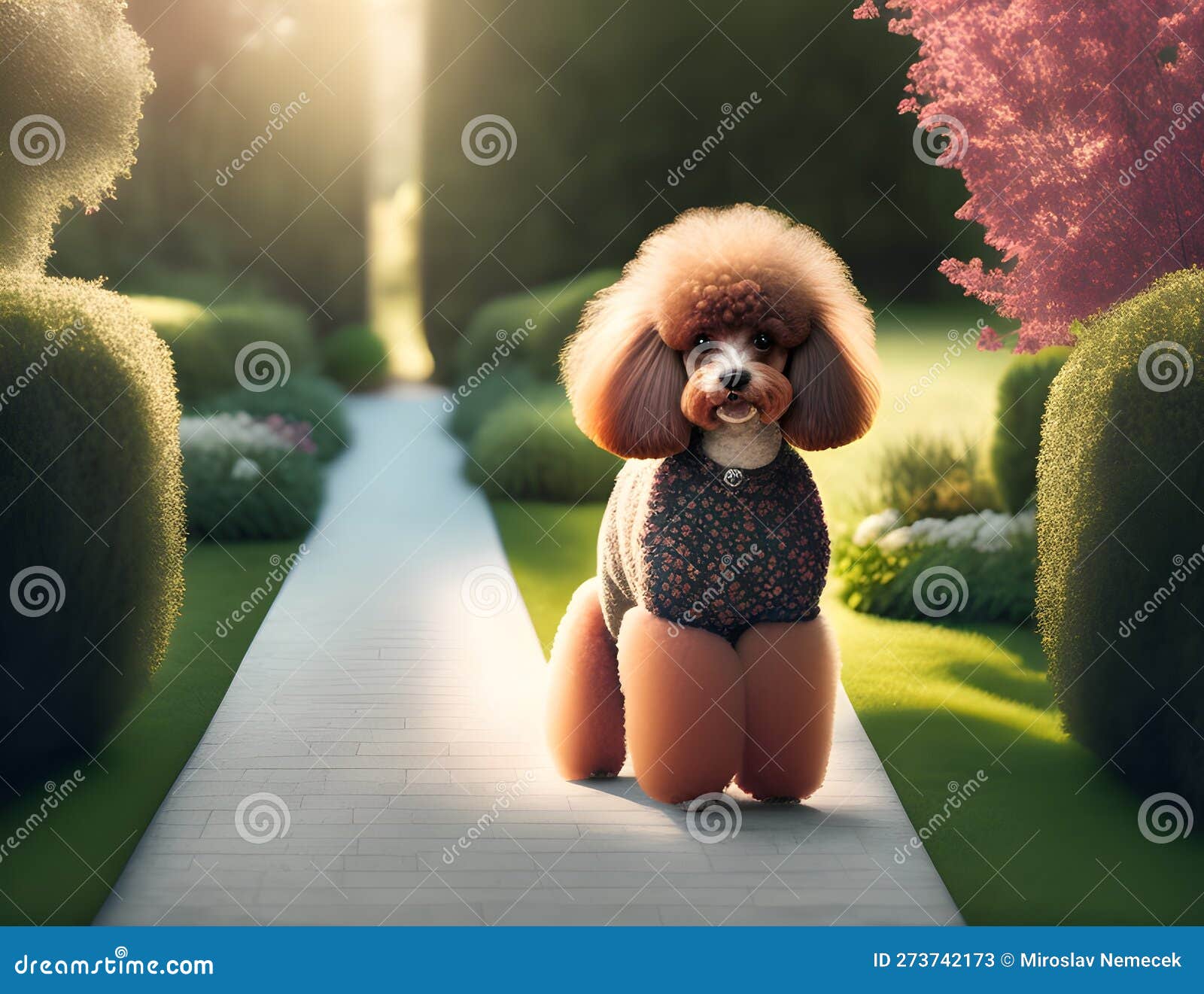 Poodle Dog, Generative AI Illustration Stock Illustration ...