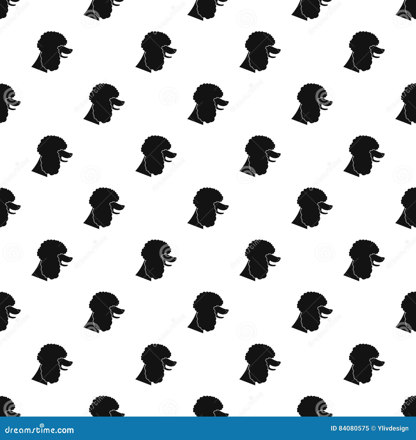 Poodle Dog Pattern, Simple Style Stock Vector - Illustration of ...