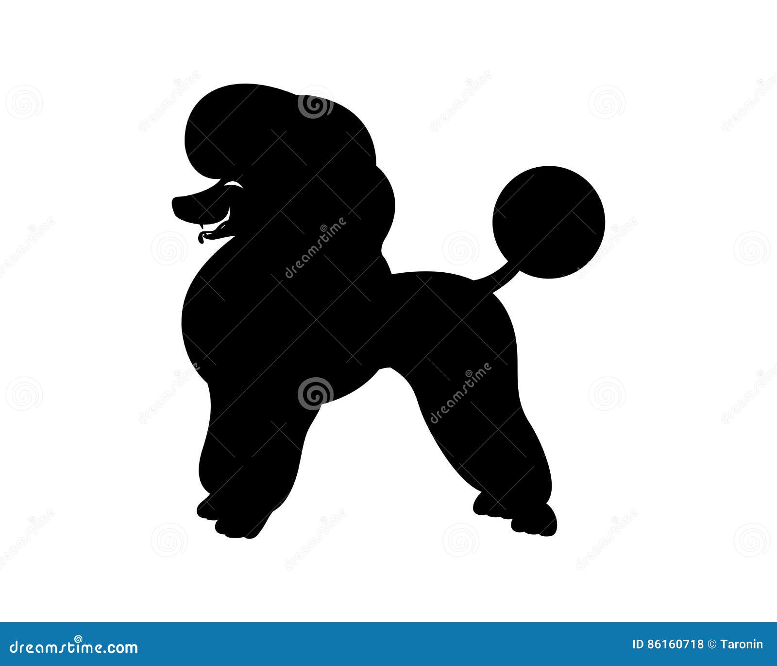 Poodle dog sign. stock vector. Illustration of breed - 86160718