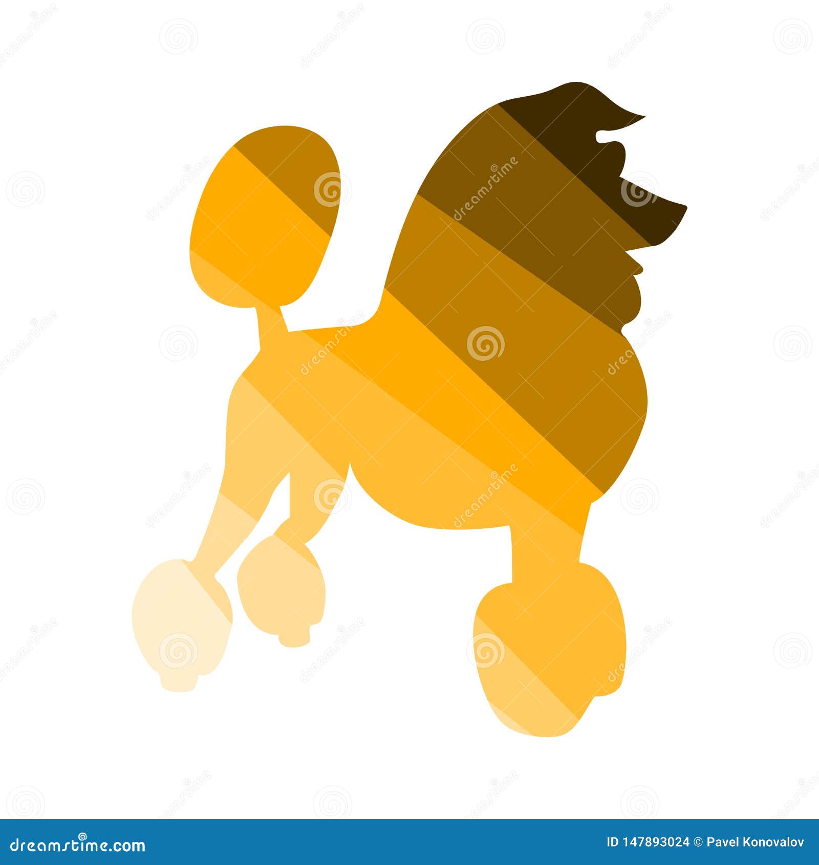 Poodle Icon stock vector. Illustration of classic, poodle - 147893024