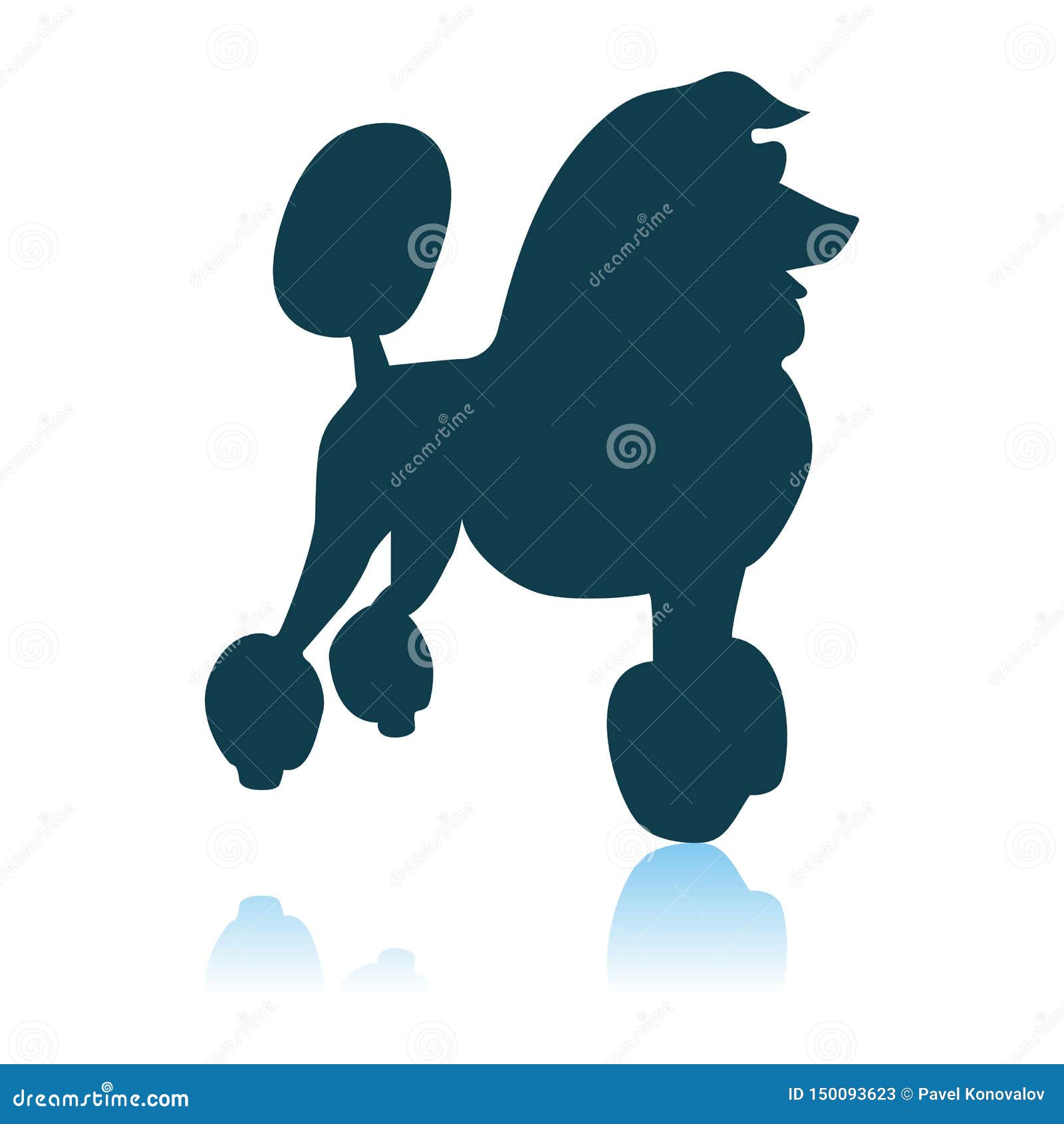 Poodle Icon Vector Isolated On White Background, Poodle Sign , Thin ...