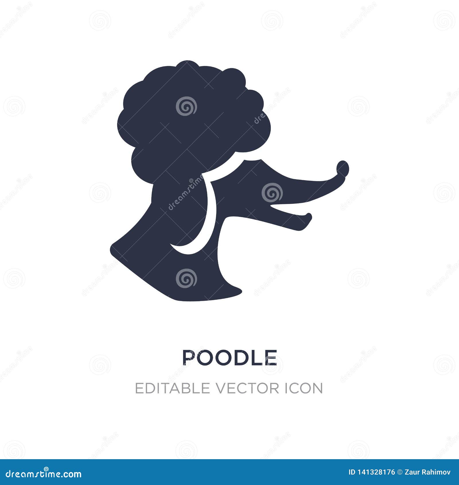Poodle Icon on White Background. Simple Element Illustration from ...