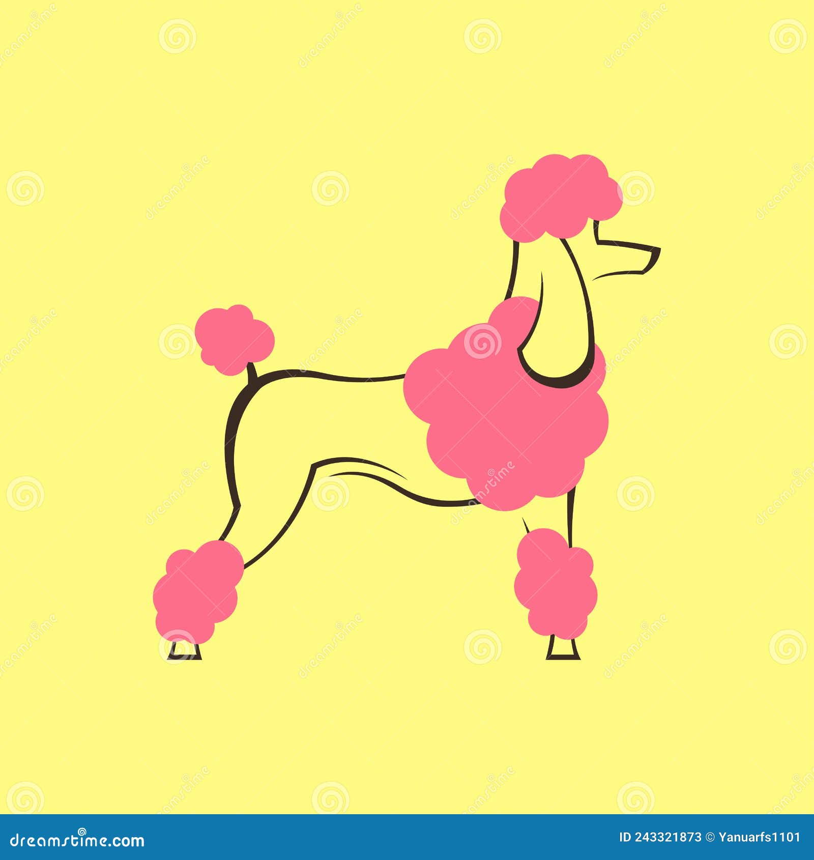 Poodle Logo Design Concept Template Vector Stock Vector - Illustration ...