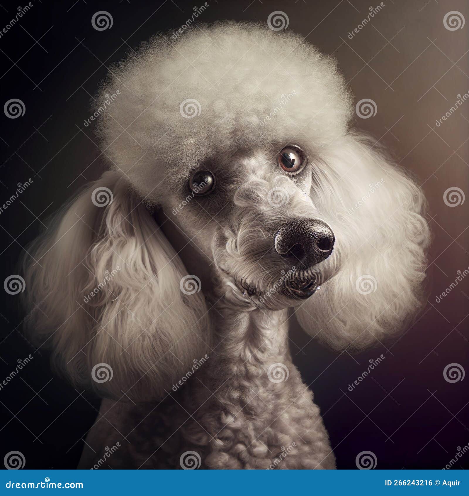 Poodle. Portrait of a Poodle Dog. Ai Generated. Dog Portrait Stock ...