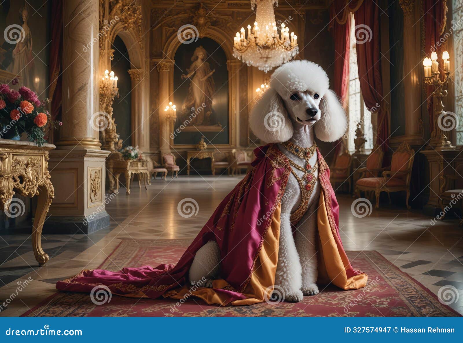 Poodle Princess in Stunning Detail Stock Illustration - Illustration of ...