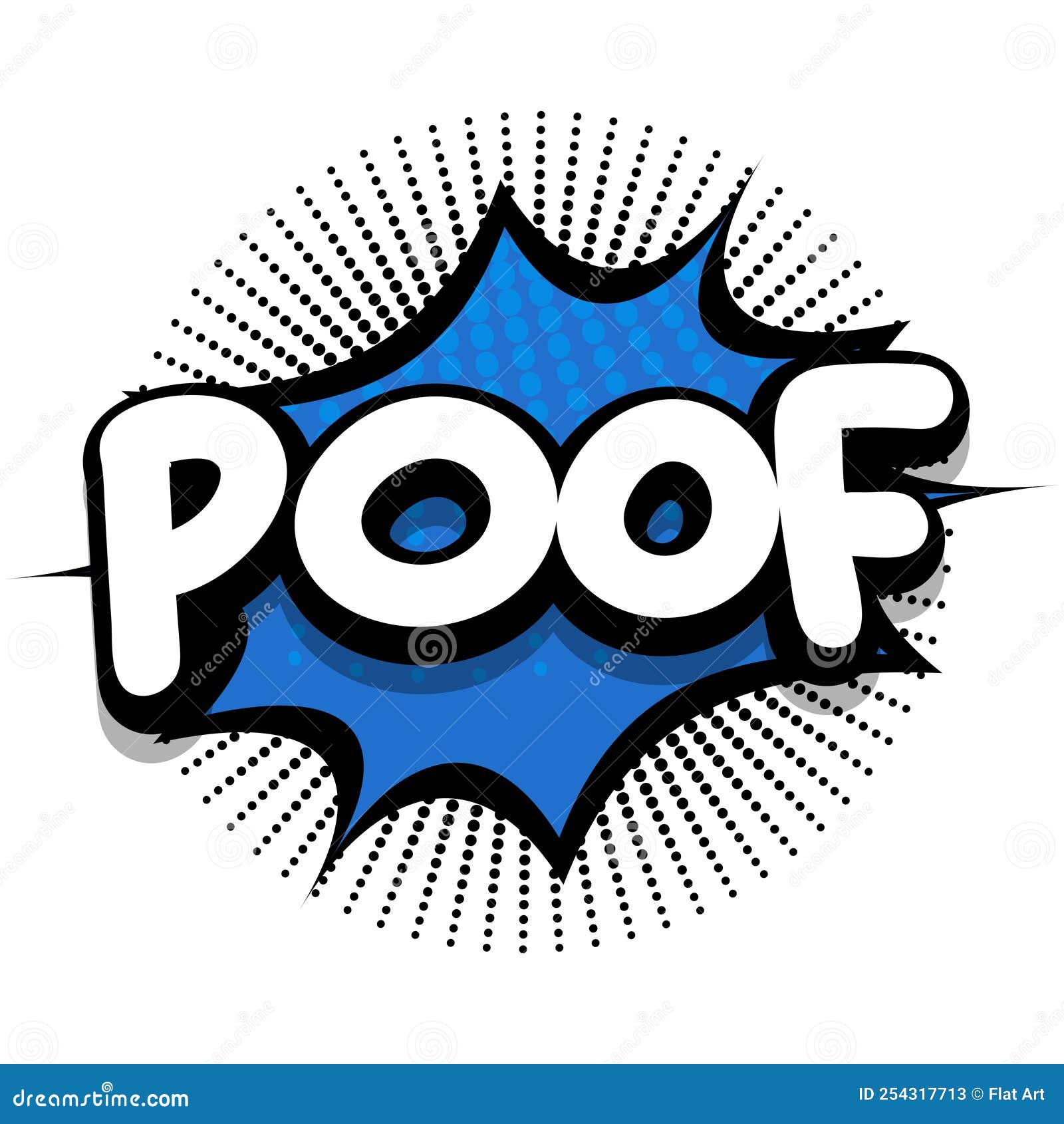 Poof Comic Book Explosion Bubble Vector Illustration Stock Vector ...