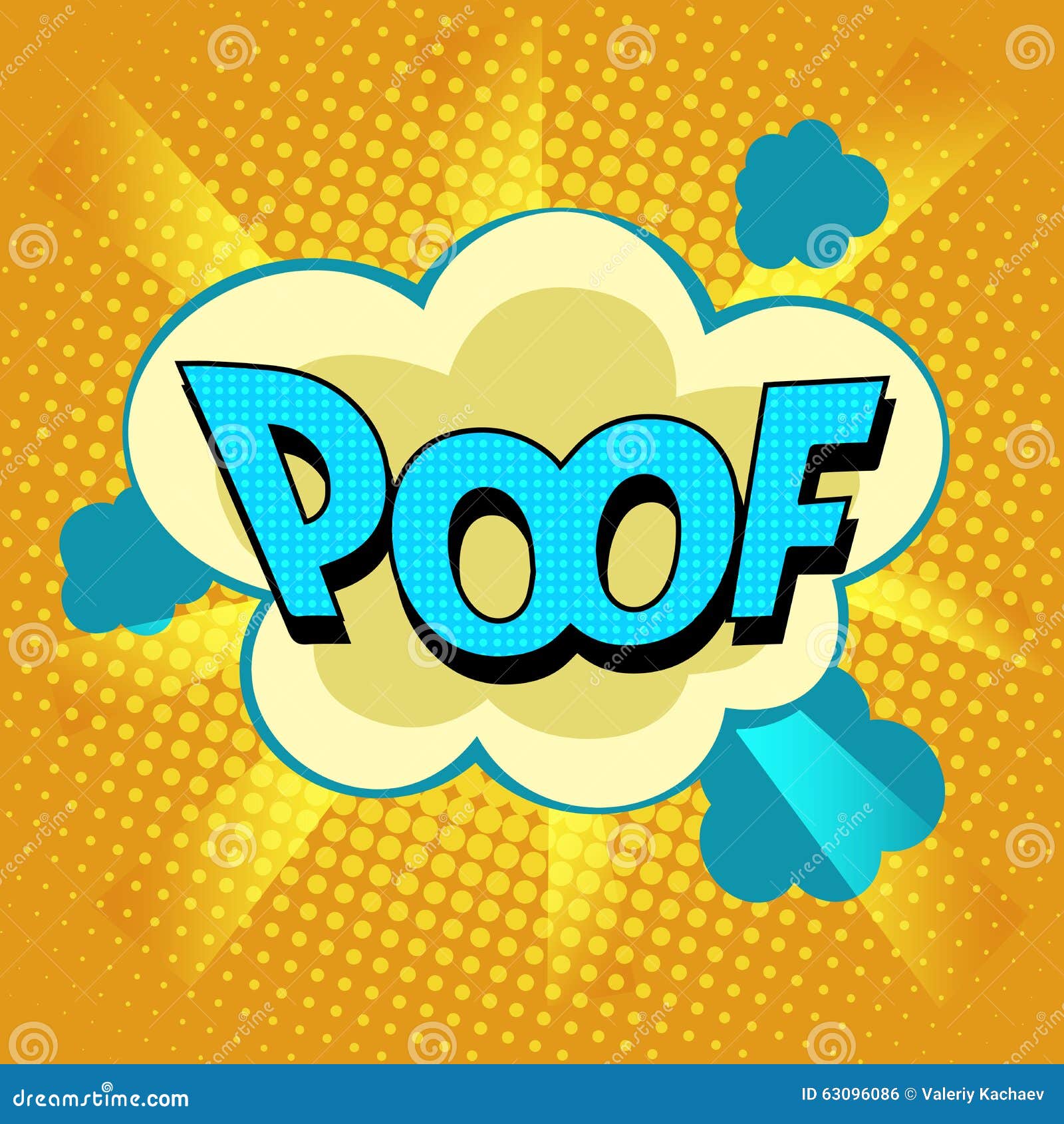 Poof Comic Explosion With White And Yellow Color. Oops, Comic Pop-up ...