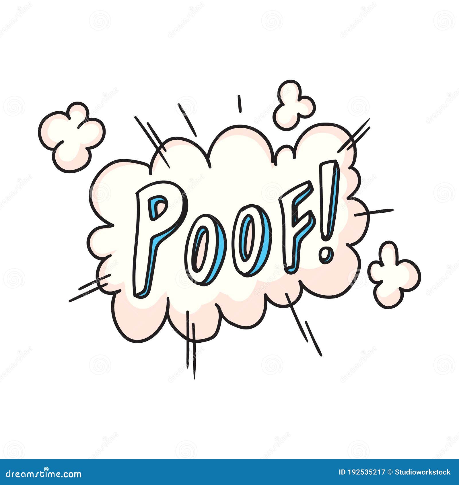 Poof Word in Explosion Cloud Stock Vector - Illustration of ...