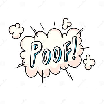 Poof Word in Explosion Cloud Stock Vector - Illustration of ...