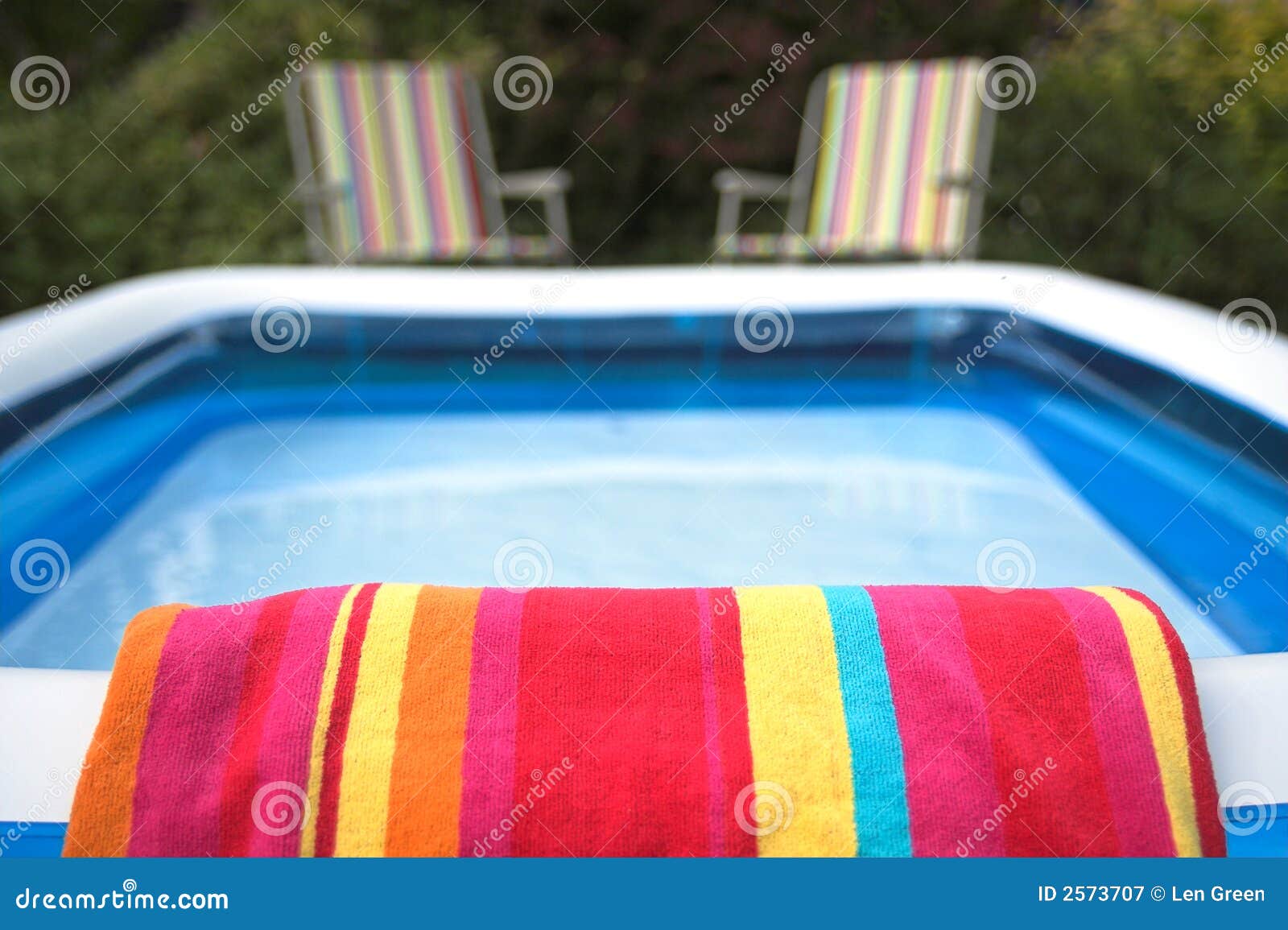 By the pool stock image. Image of striped, stripey, relaxation - 2573707