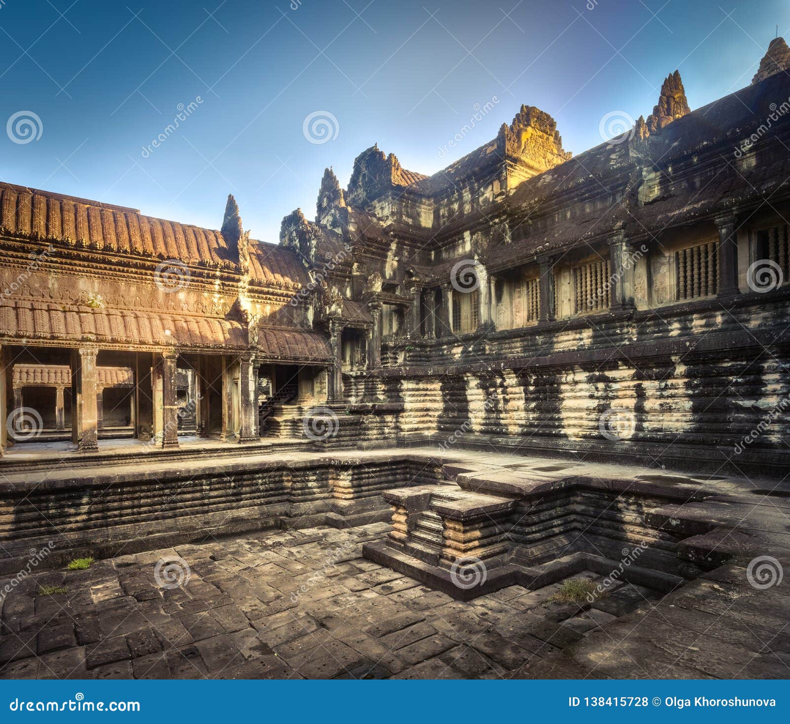 Pool in Angkor Wat. Siem Reap. Cambodia Stock Photo - Image of pool ...
