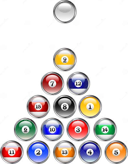 Pool Ball Buttons stock vector. Illustration of shoot - 10128551