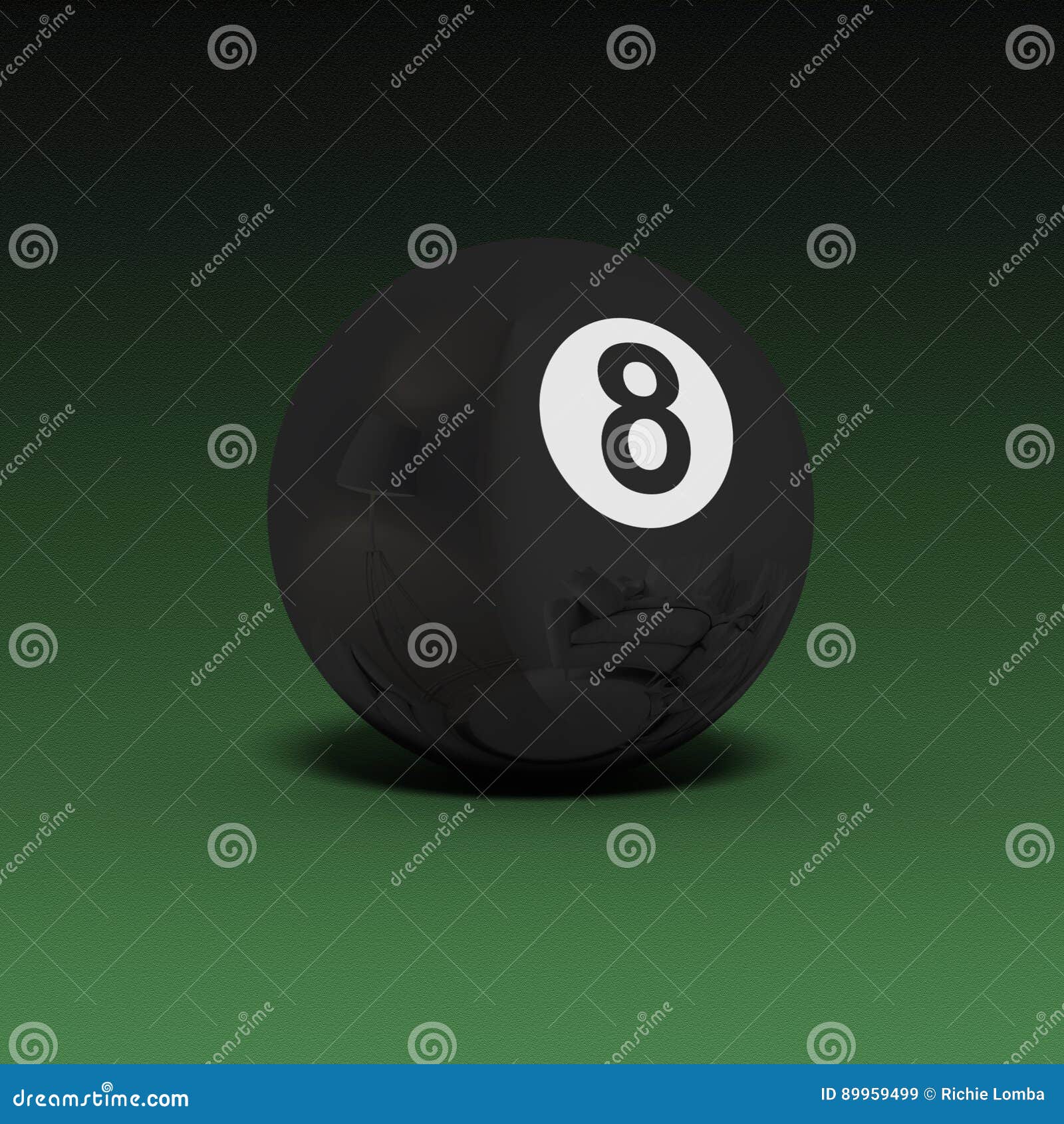 Pool Ball stock illustration. Illustration of green, reflection - 89959499