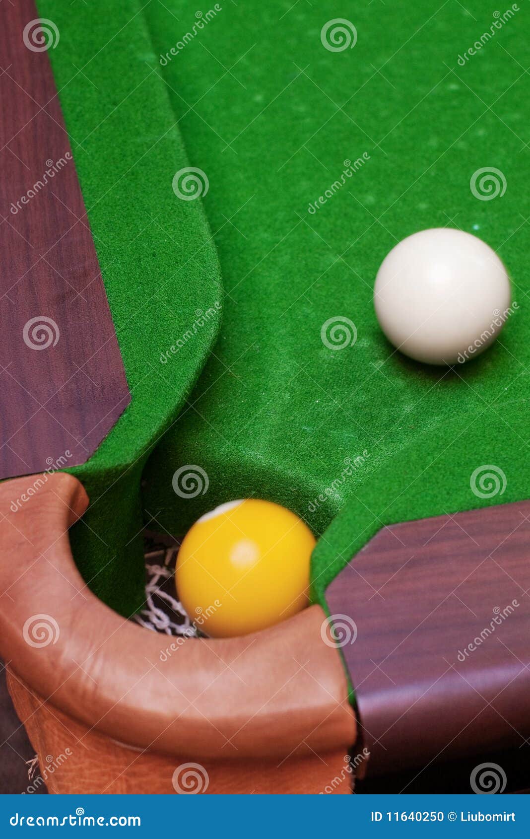 Pool Ball Fallen into Pocket Stock Photo - Image of leisure, sporting ...