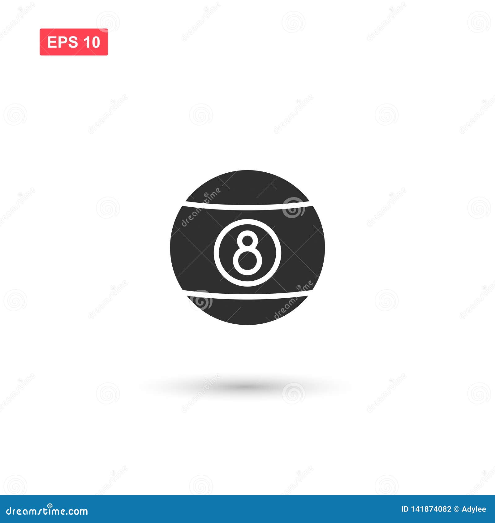 Pool Ball Icon Vector Isolated Stock Vector - Illustration of sign ...