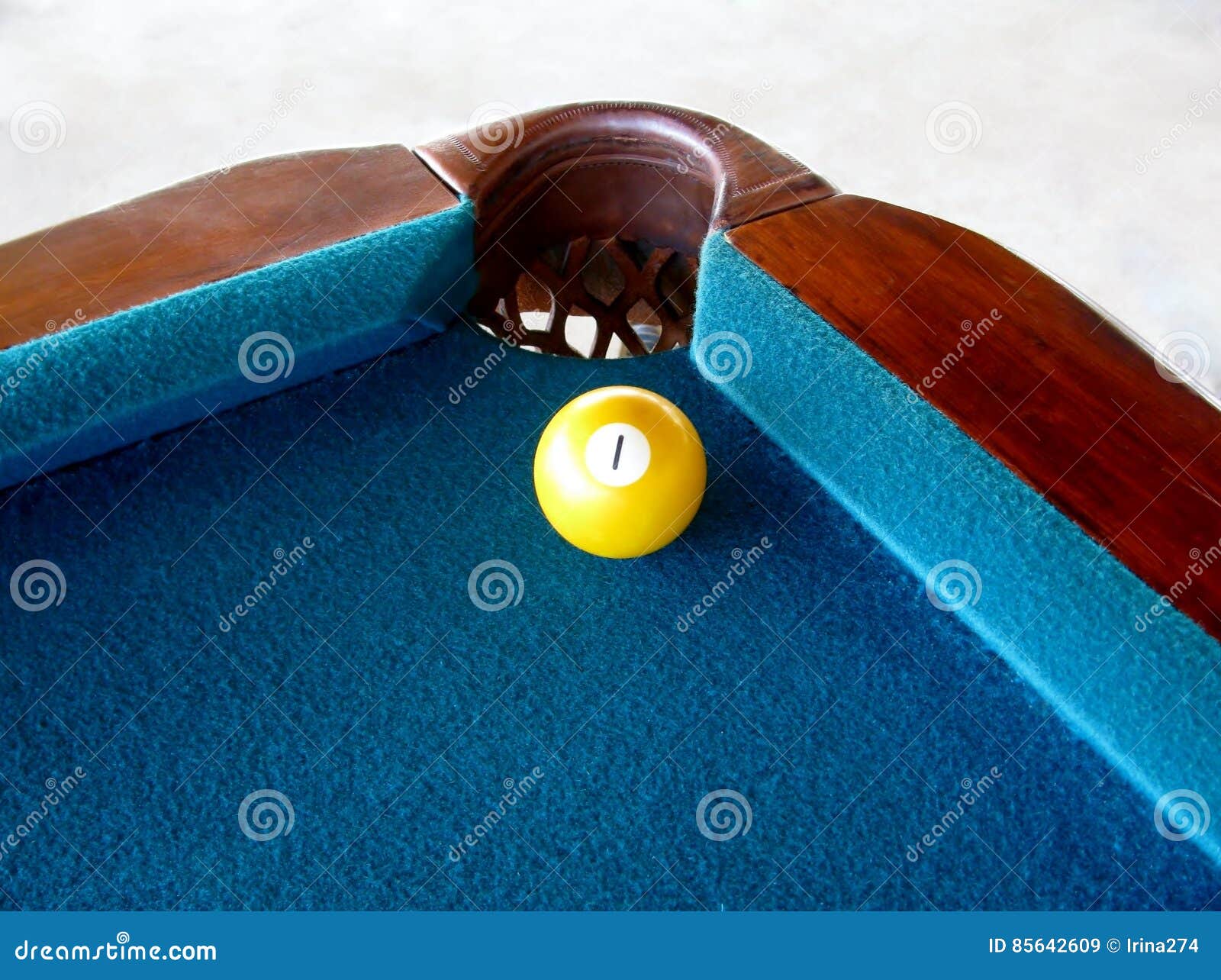 Pool Ball Near the Hole of the Table Stock Image - Image of ...