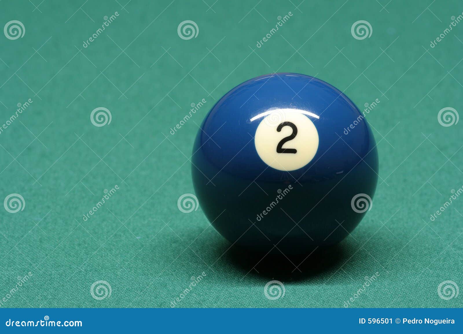 Pool ball number 02 stock image. Image of light, sport - 596501