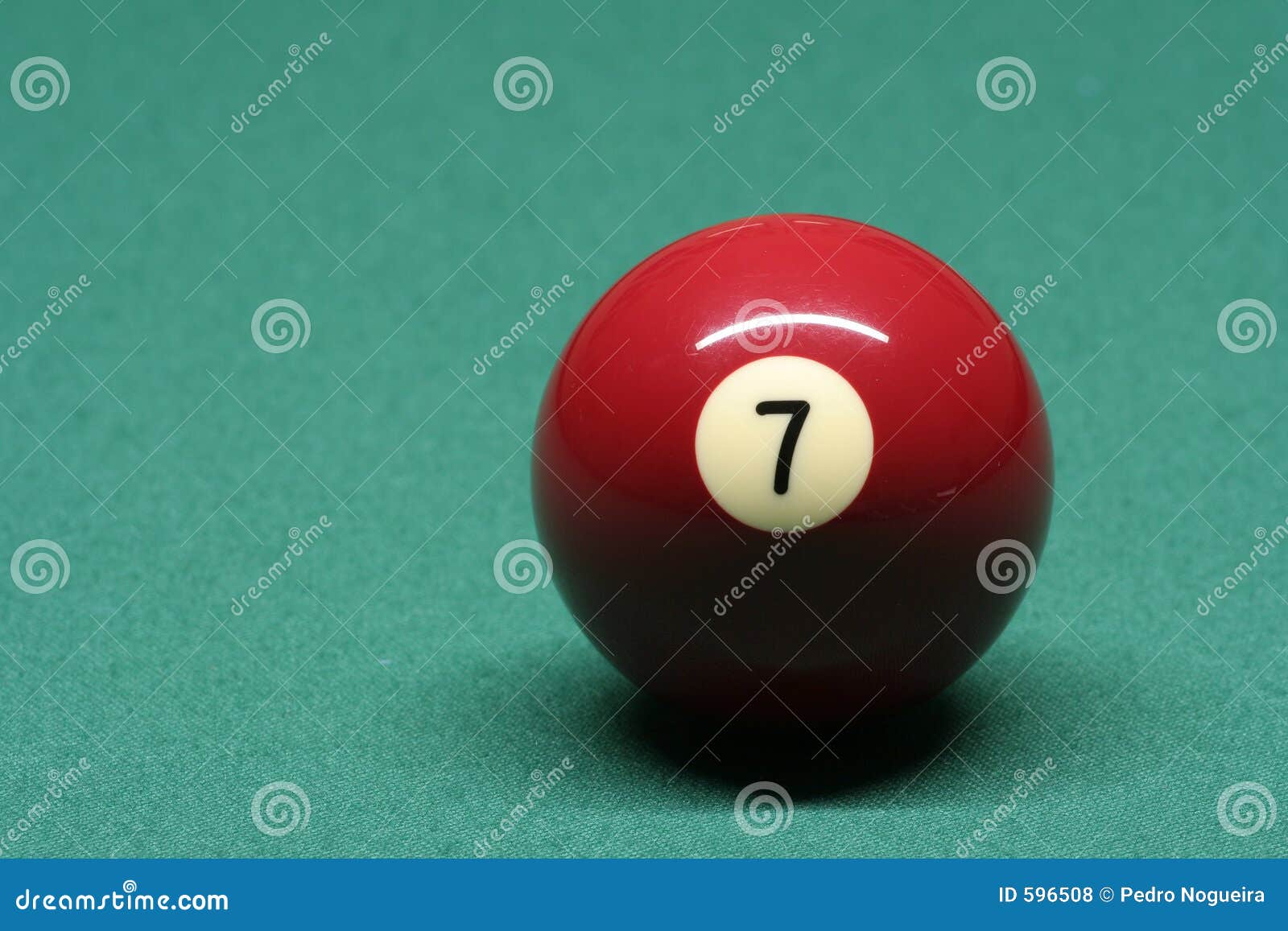 Pool ball number 07 stock photo. Image of interior, billiard - 596508