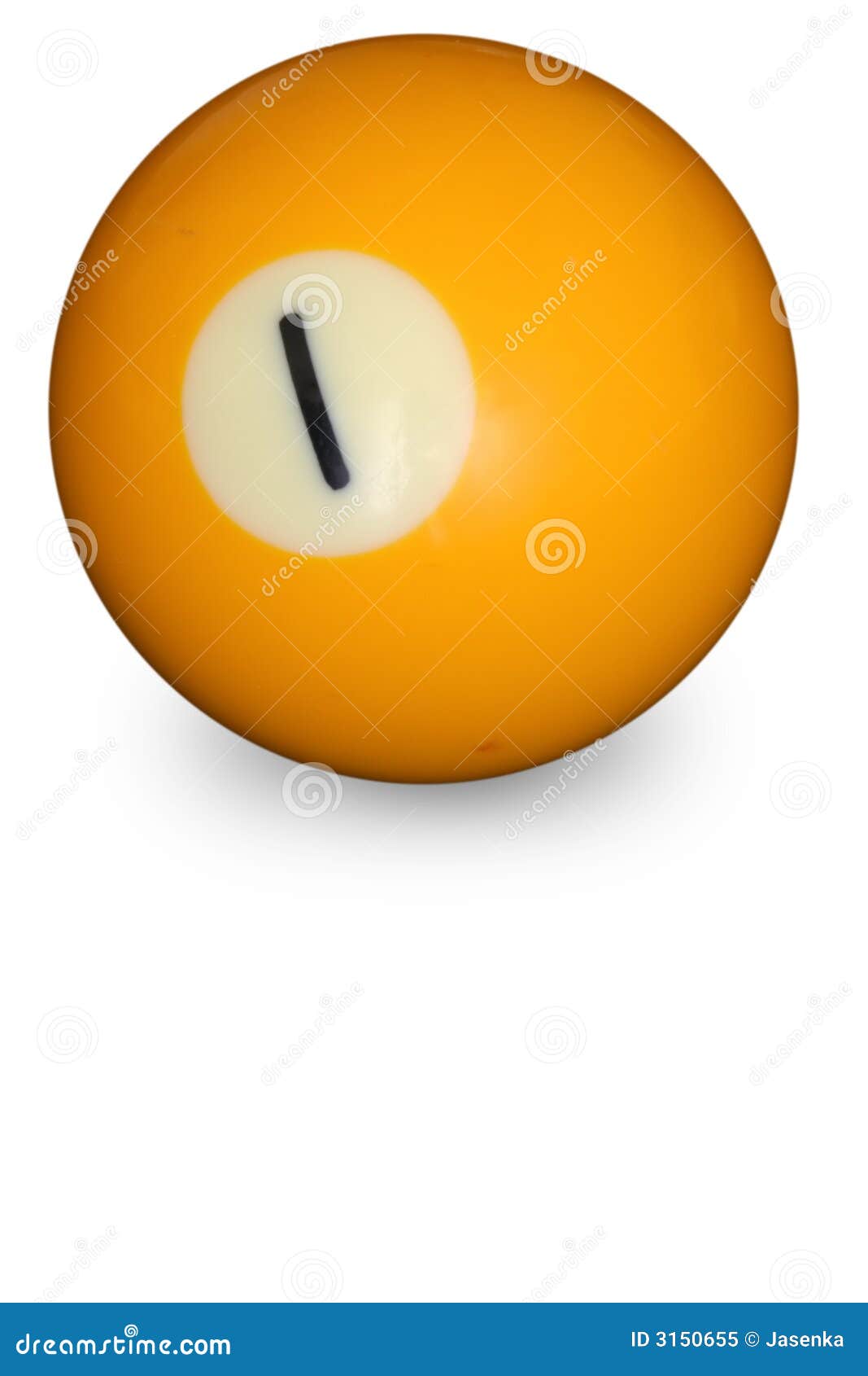 Pool ball number one stock image. Image of object, sphere - 3150655