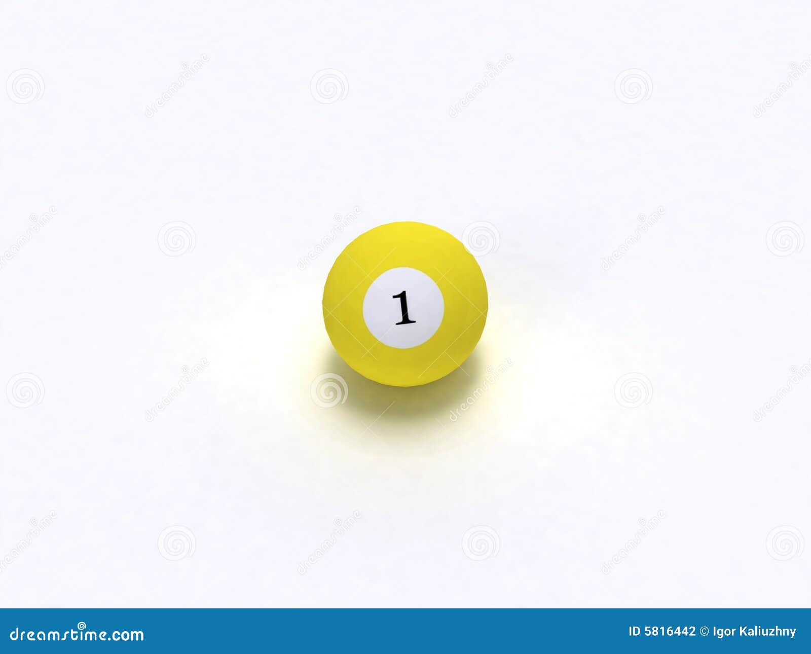 Pool Ball Number One Isolated Stock Photo - Image of competitive, blue ...