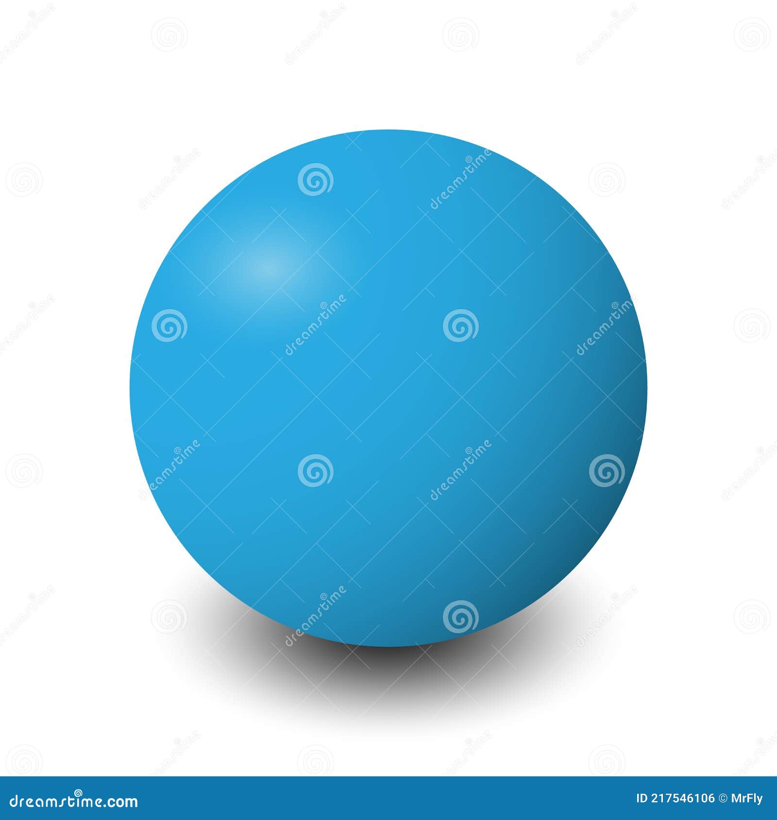 Blue Pool Ball, Realistic Vector Illustration Stock Vector ...
