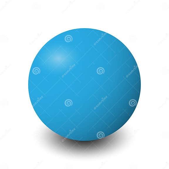 Blue Pool Ball, Realistic Vector Illustration Stock Vector ...
