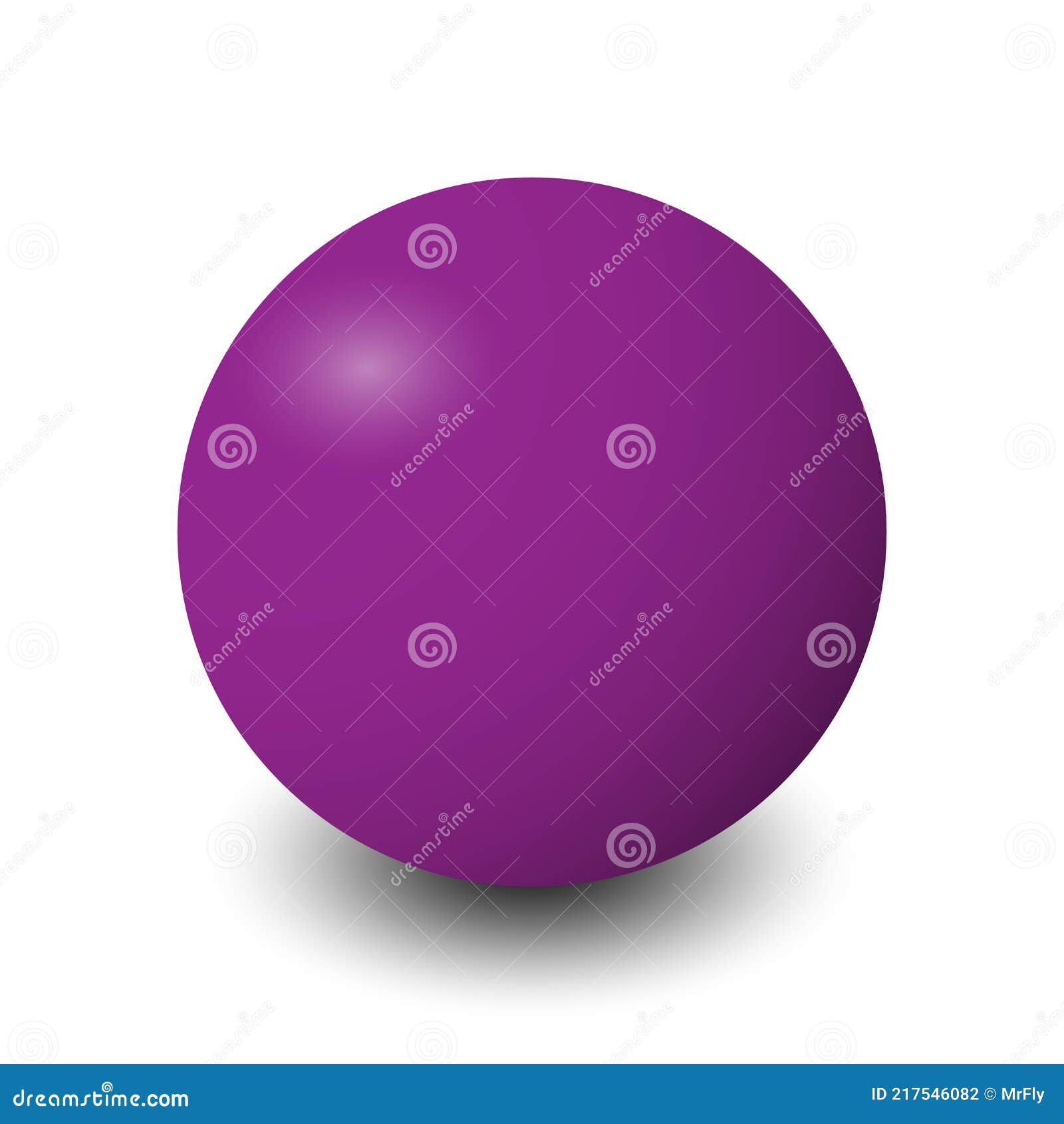 Purple Pool Ball, Realistic Vector Illustration Stock Vector ...