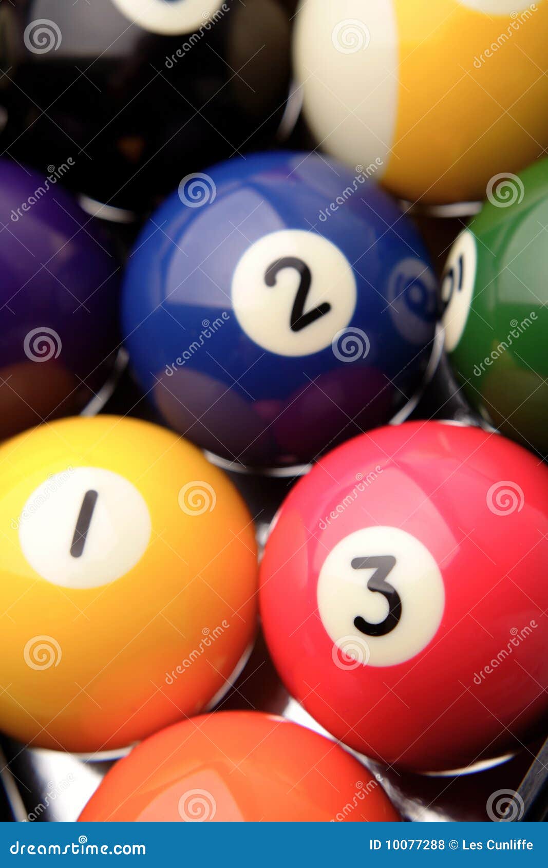 Pool balls stock photo. Image of studio, macro, numbers - 10077288