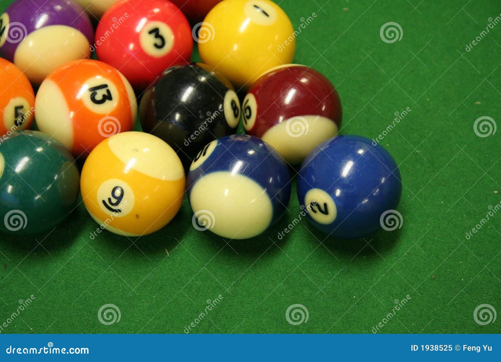 Pool balls stock image. Image of table, pool, nightlife - 1938525