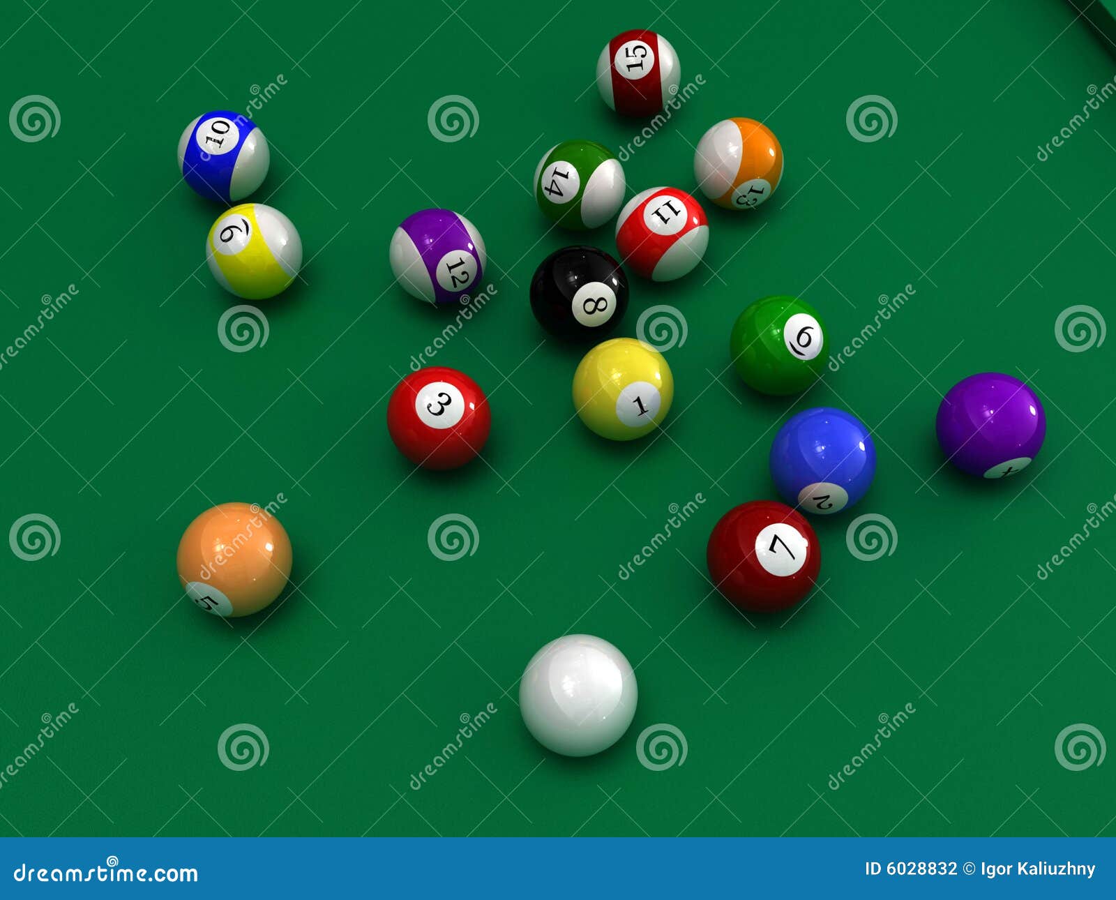 Pool balls stock photo. Image of leisure, expensive, gamble - 6028832