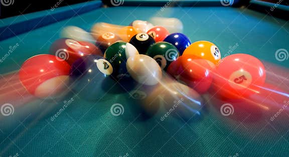 Pool Balls Breaking stock image. Image of pool, billiards - 6260455