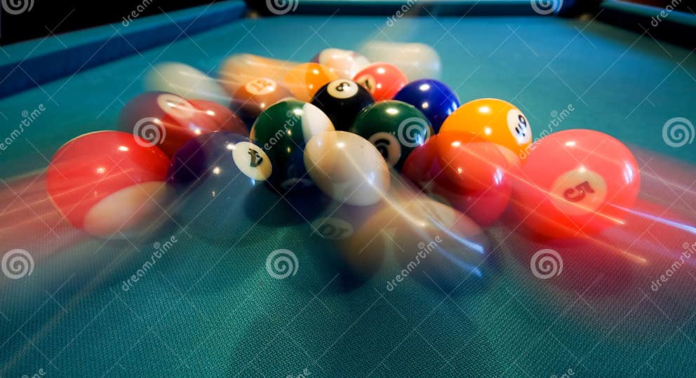 Pool Balls Breaking stock image. Image of pool, billiards - 6260455