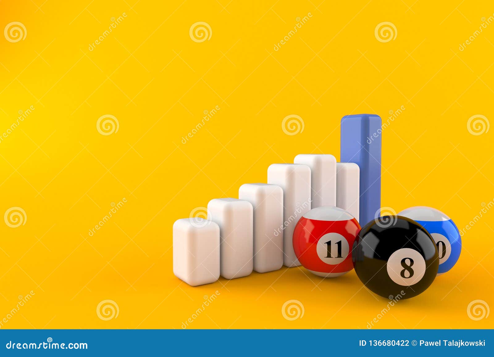 Pool balls with chart stock illustration. Illustration of isolated ...