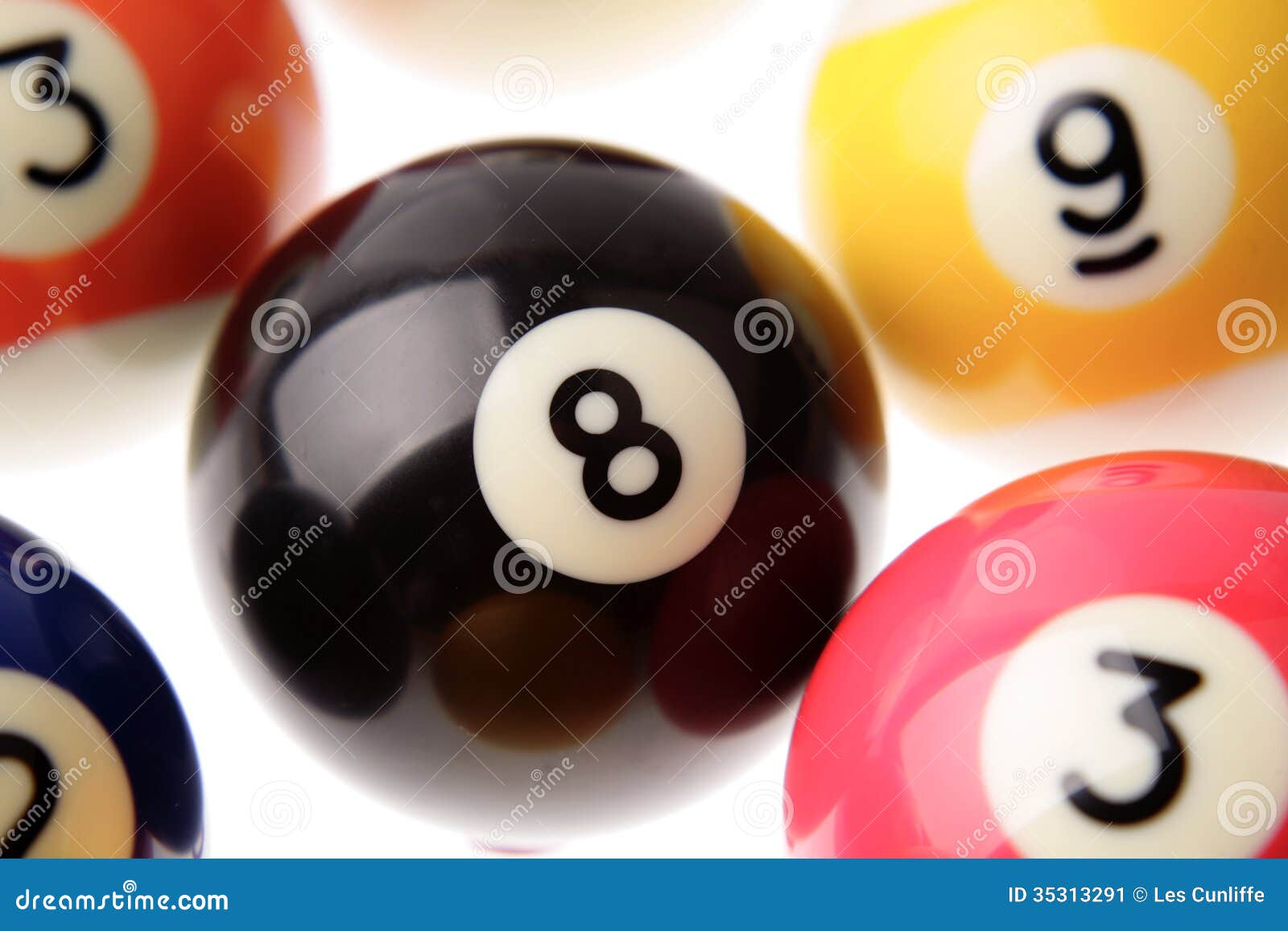 Pool balls stock image. Image of studio, closeup, snooker - 35313291
