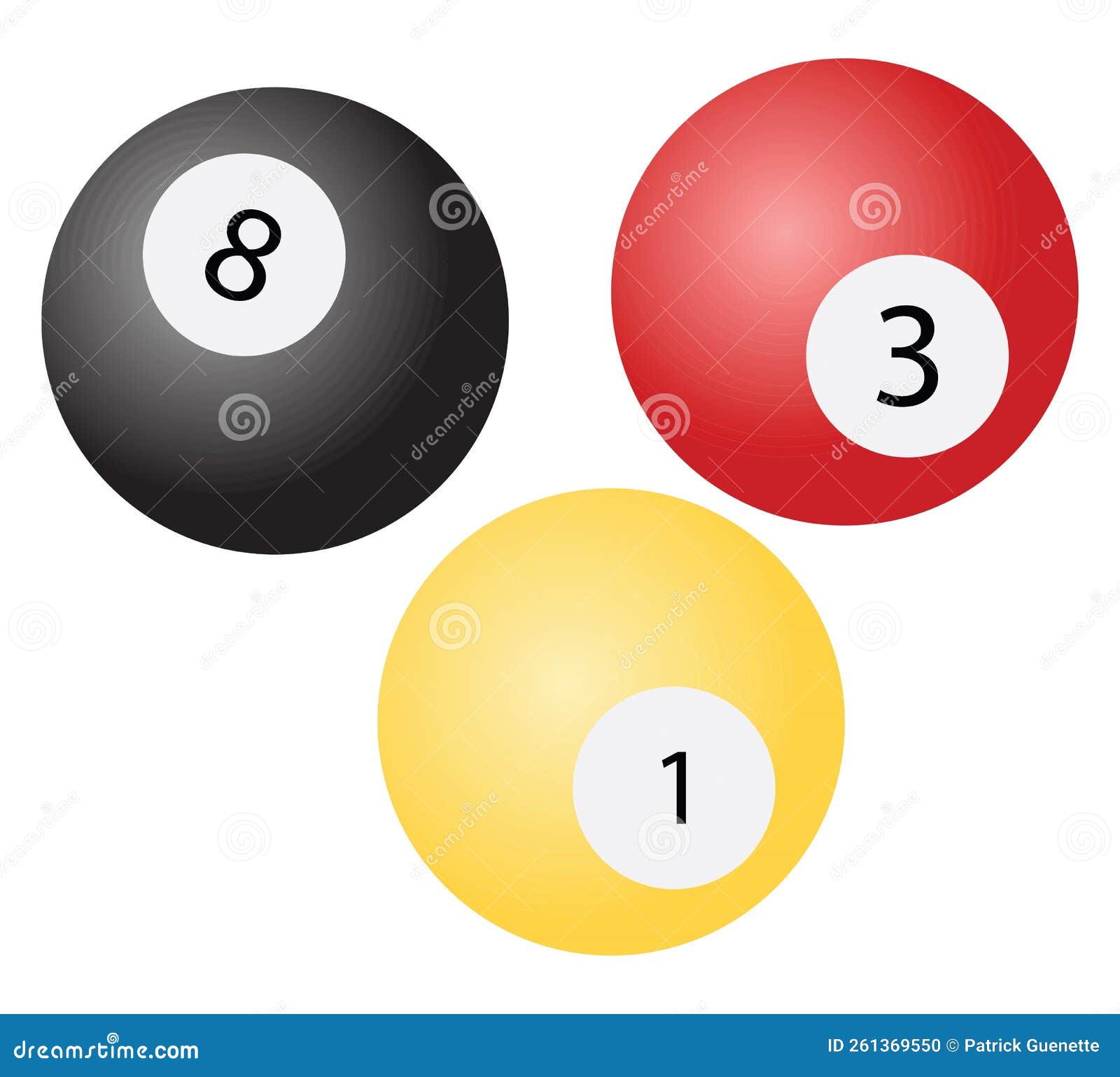 Pool balls, icon stock vector. Illustration of leisure - 261369550