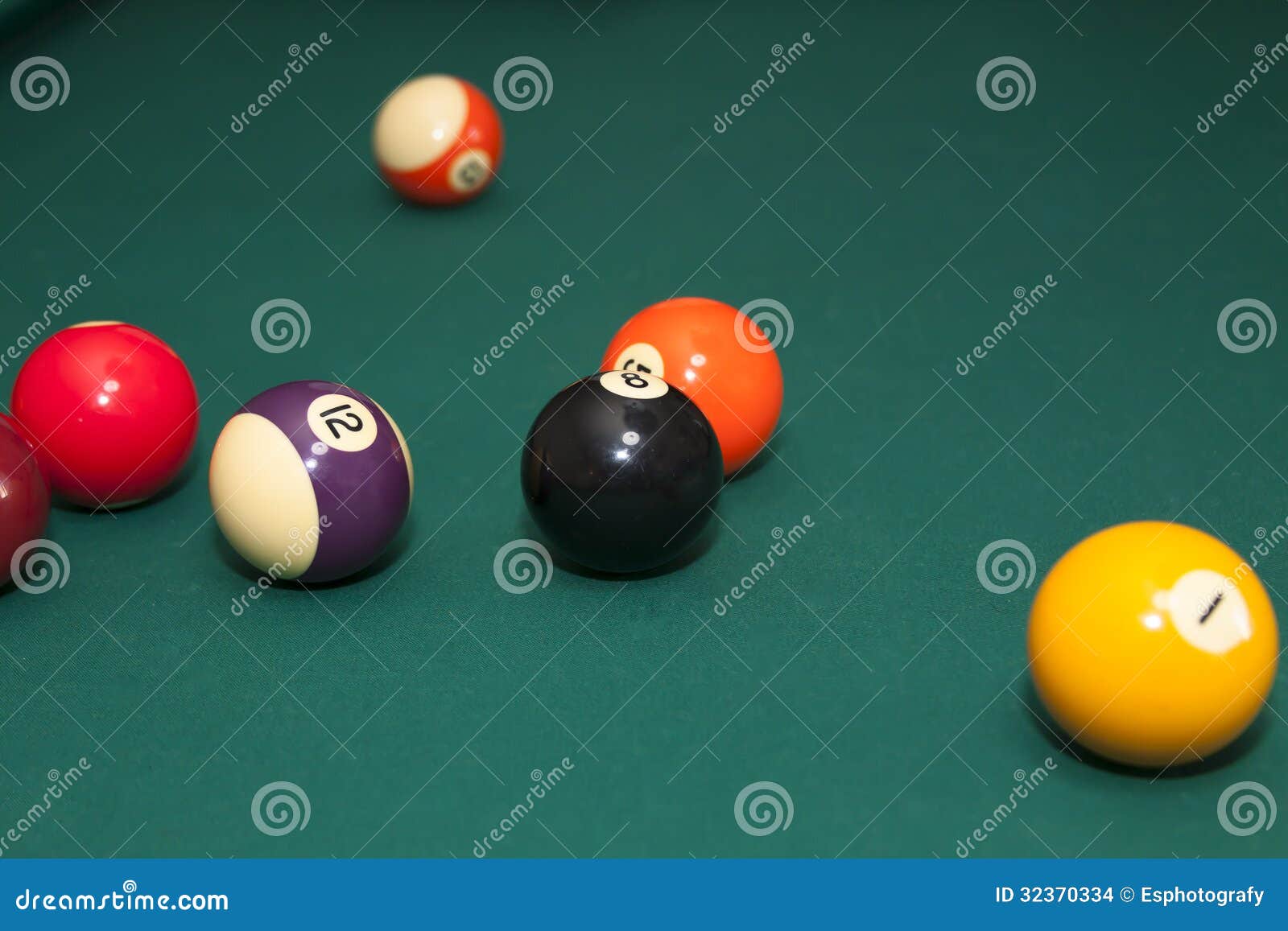 Pool balls stock photo. Image of table, noturna, entertainment - 32370334