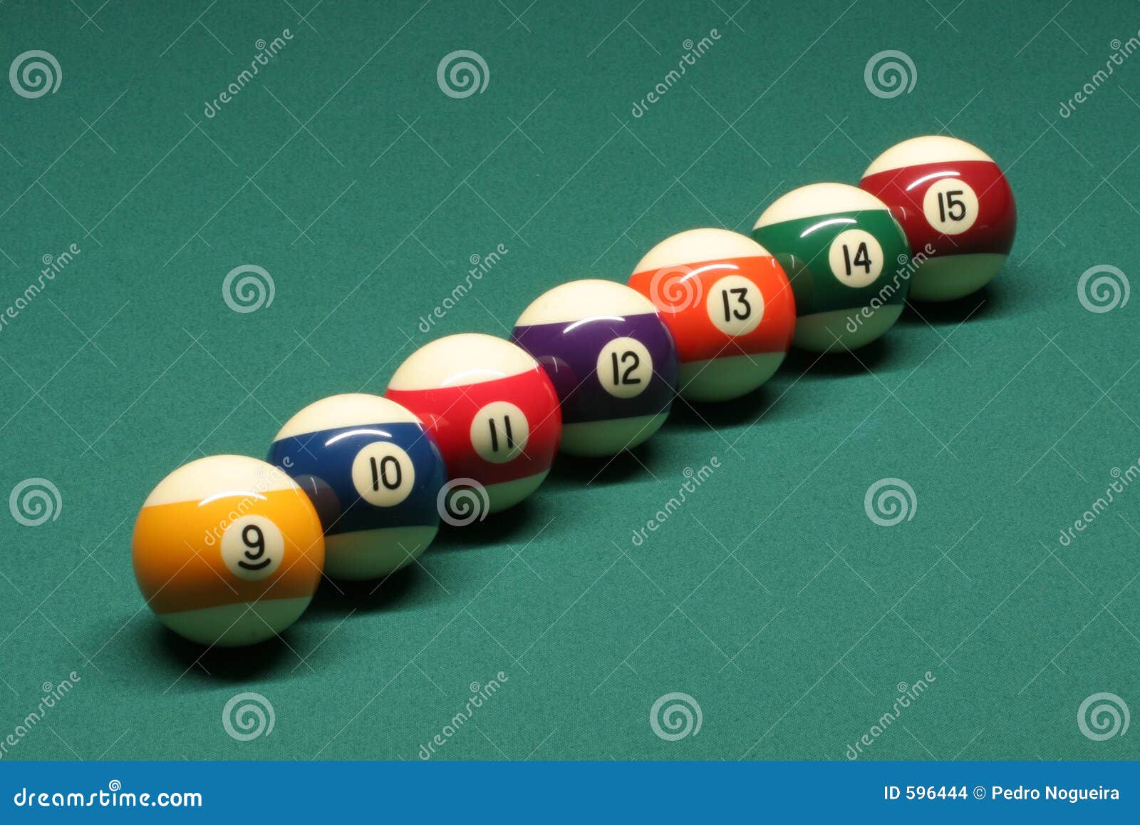 Pool Balls from Number 09 To 15 Stock Photo - Image of indoor, colorful ...