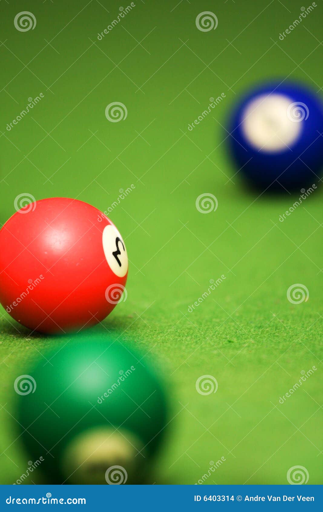 Pool Balls On Pool Table Picture. Image: 6403314