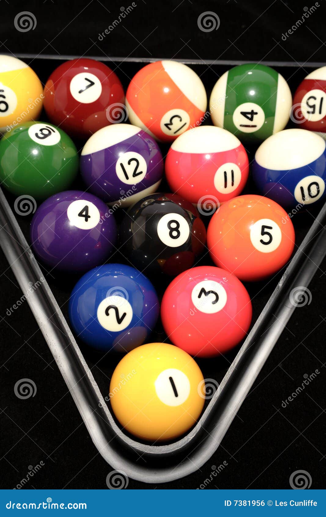 Pool Balls Racked Up Royalty Free Stock Image - Image: 7381956