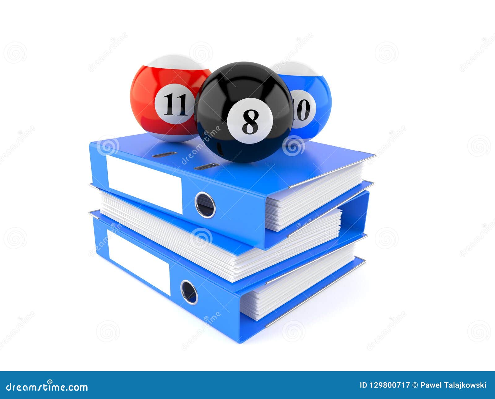 Pool Balls with Ring Binders Stock Illustration - Illustration of pool ...