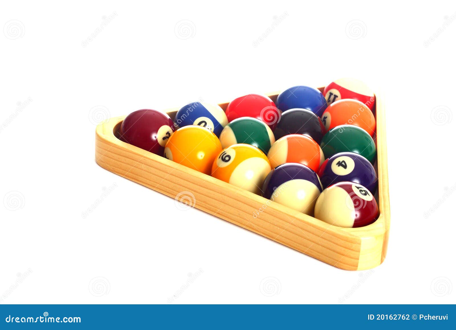 Pool Balls and Triangle stock photo. Image of play, number - 20162762