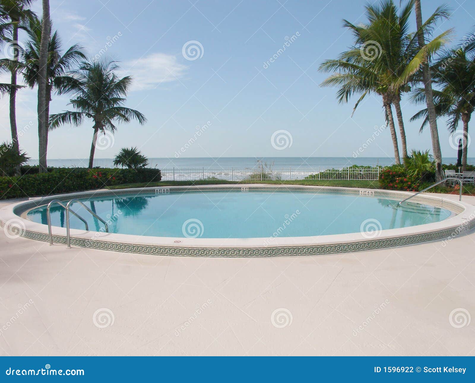 Pool on the beach stock photo. Image of california, calm - 1596922
