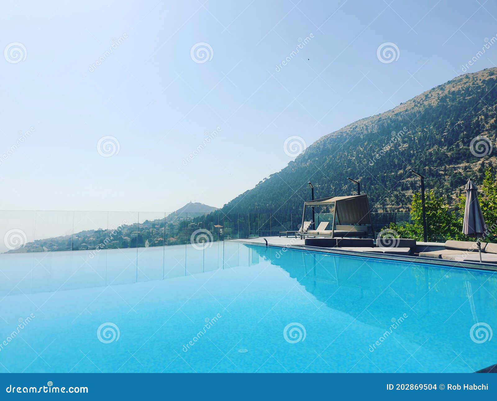 Pool Beautiful Horizon stock photo. Image of water, estate - 202869504