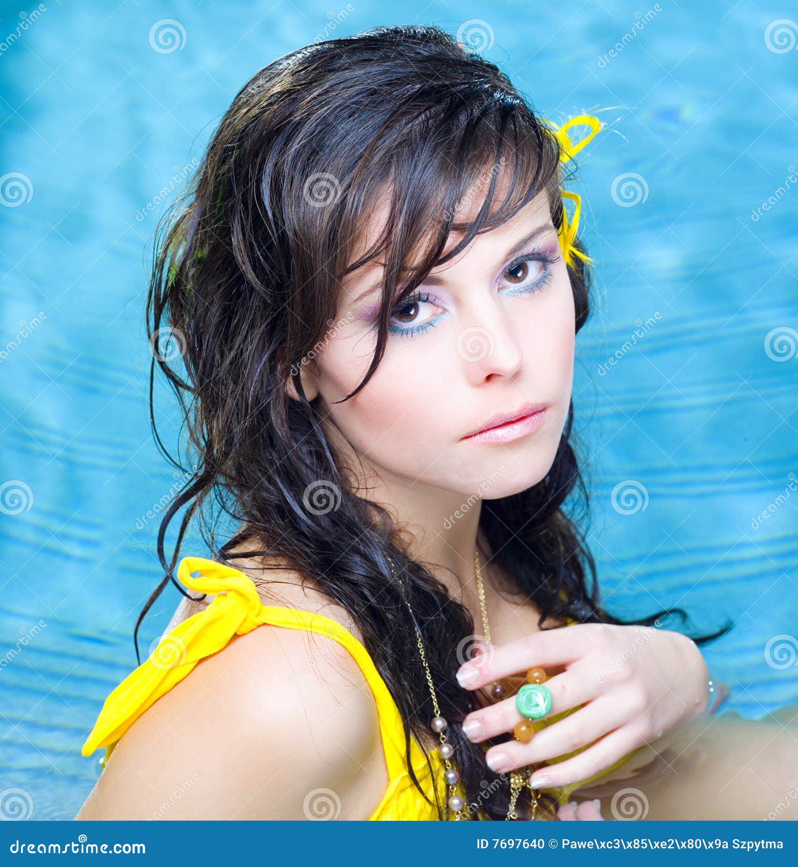 Pool beauty model stock photo. Image of bikini, bathing - 7697640