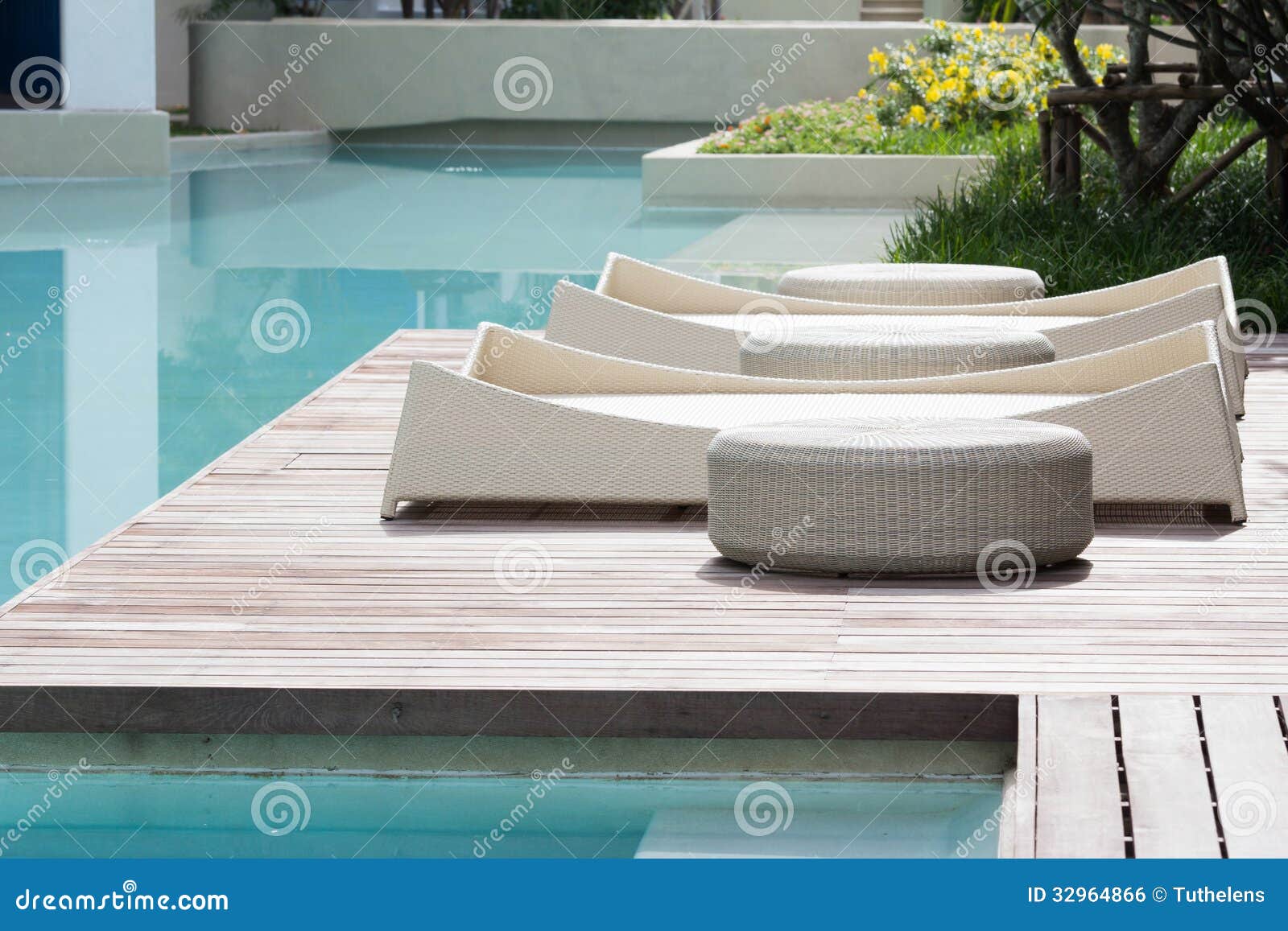 Pool bed stock photo. Image of chair, nature, outdoor - 32964866