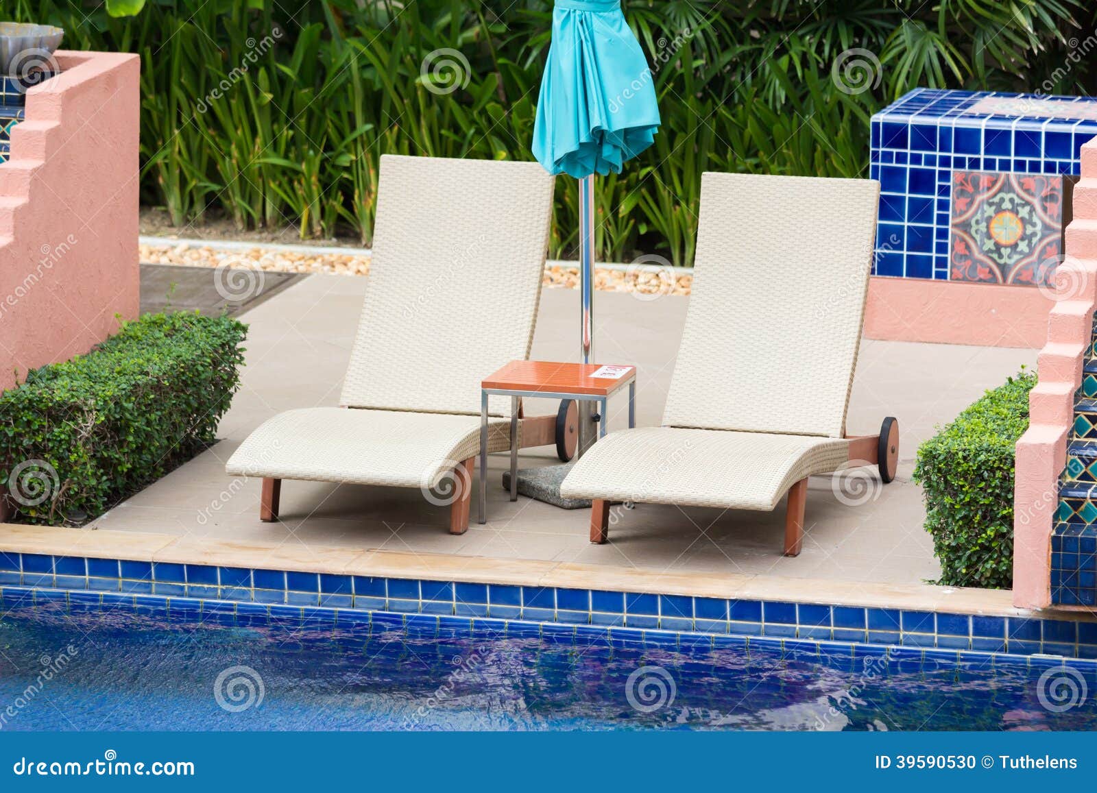 Pool bed stock photo. Image of summer, furniture, bali - 39590530