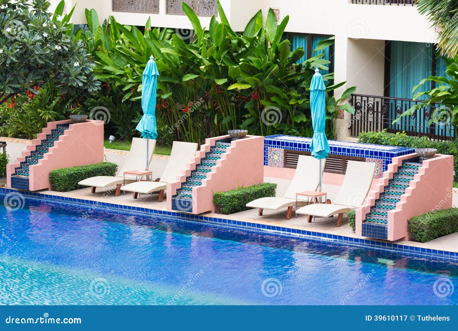 Pool bed stock image. Image of nature, decor, modern - 39610117
