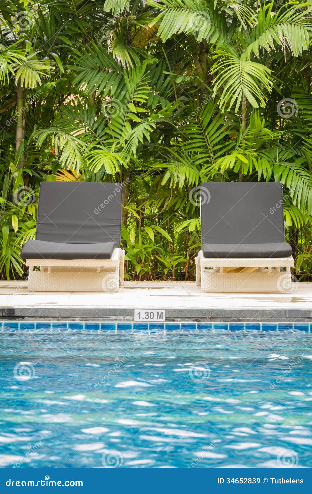 Pool bed stock image. Image of luxury, umbrella, garden - 34652839