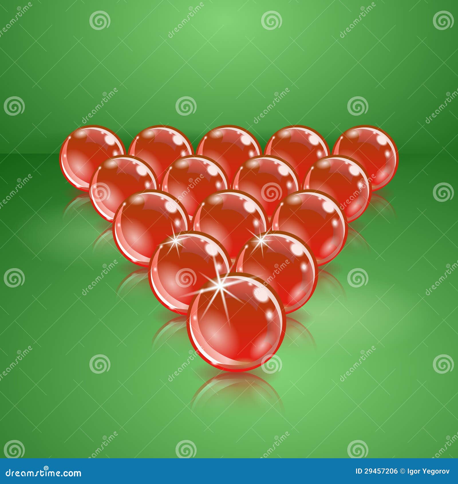 Pool or Billiard Balls Made of Glass. Stock Vector - Illustration of ...