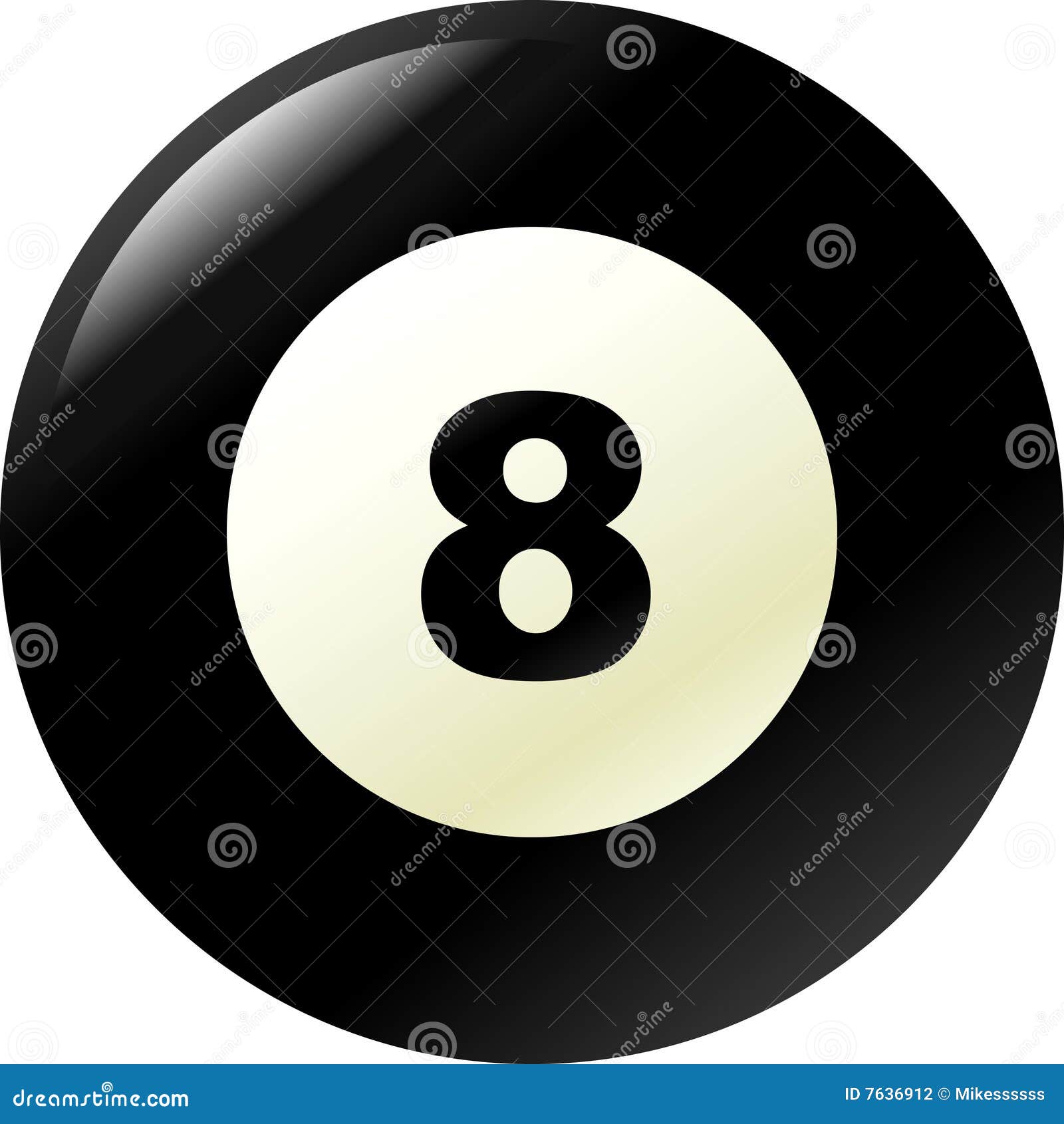 Pool or Billiard Eight Ball Vector Illustration Stock Vector ...